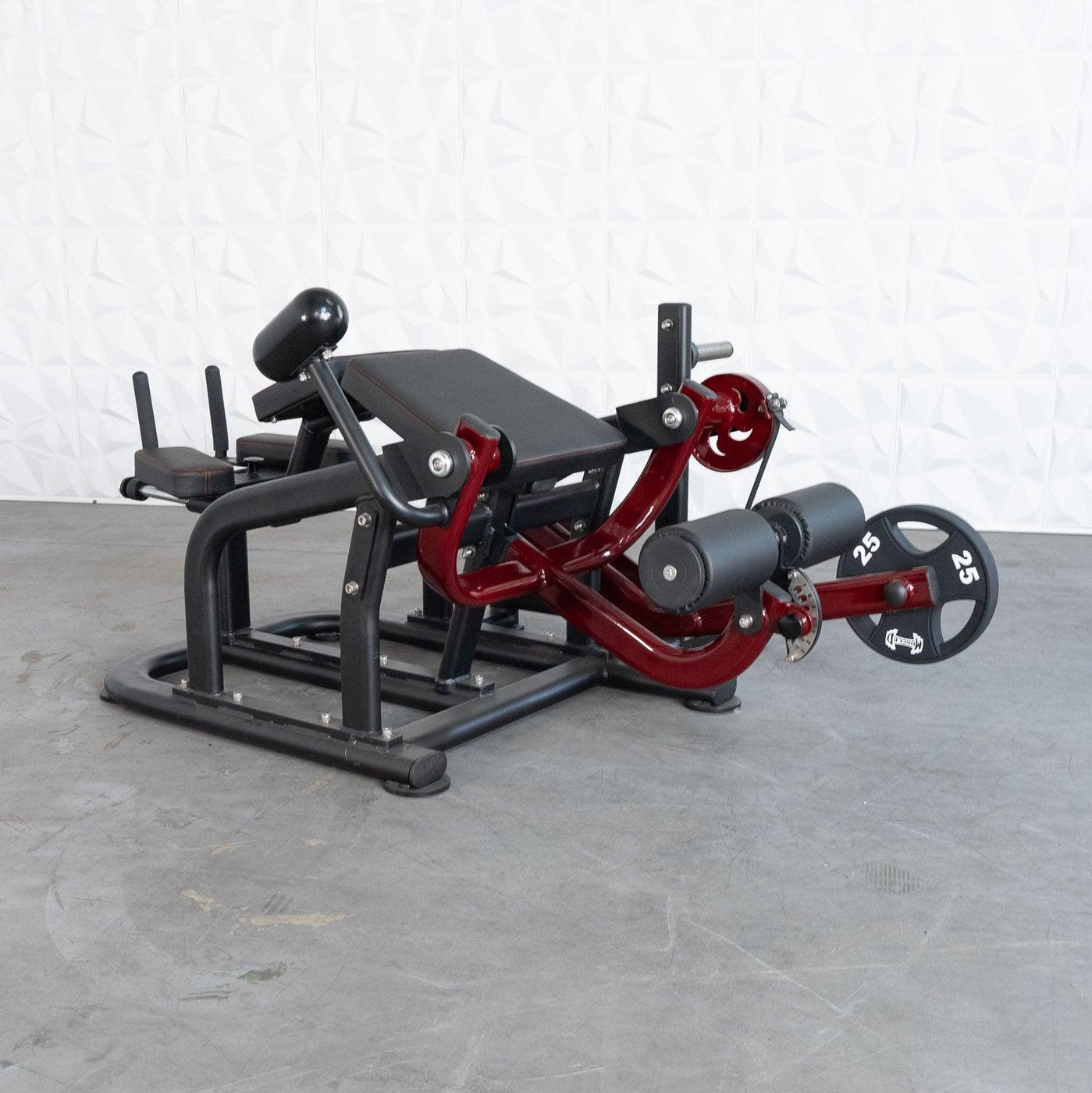 Muscle D Fitness Pro Strength Prone Leg Curl - Adjustable Plate Loaded ...