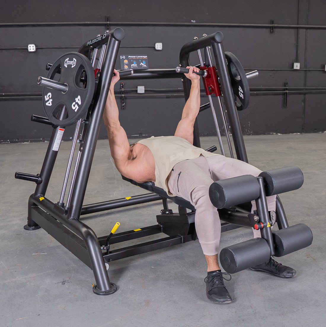 Muscle D Fitness Power Leverage V2 Flat / Decline Convergent Bench ...
