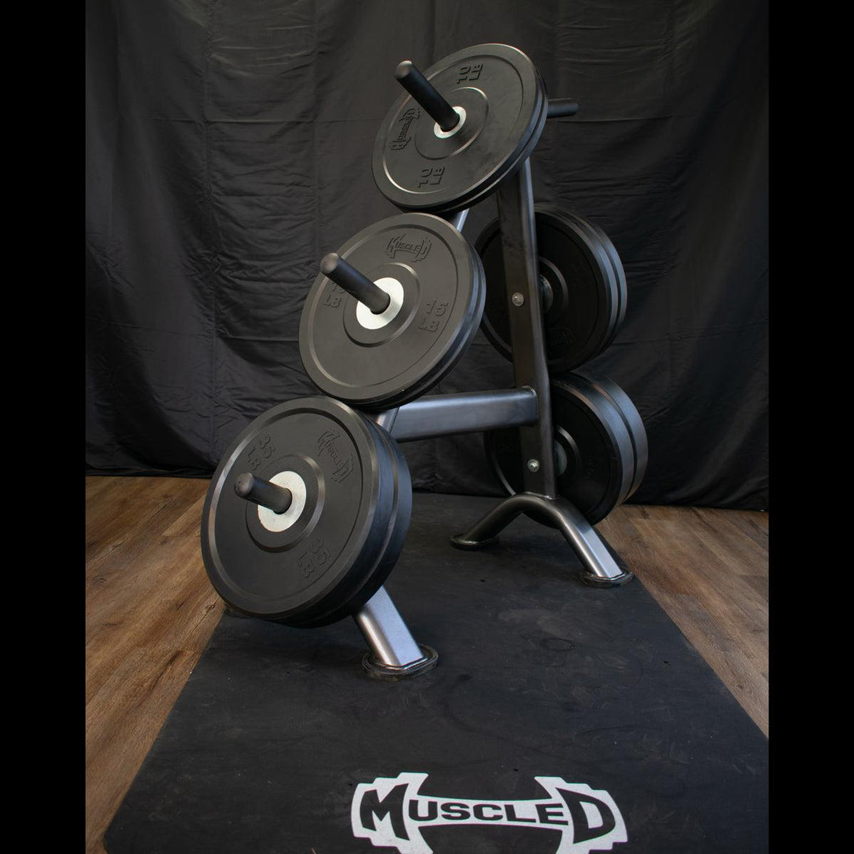 Muscle D Fitness Pro Bumper Training Plates with Center Steel Hub Virg ...