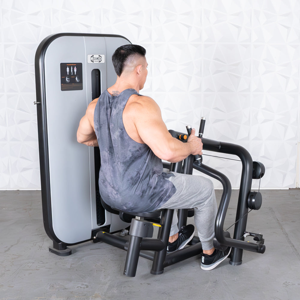 Muscle D Fitness Vogue Seated Row - Adjustable Seat - Pin Selectorized ...