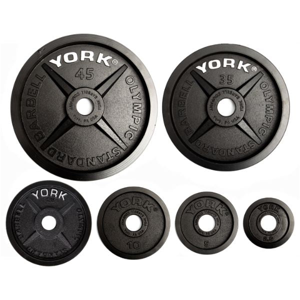 York Barbell Legacy Precision Milled Cast Iron Weight Plate Sets — Peak ...