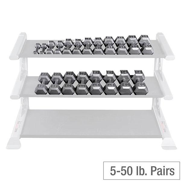 Body Solid Cast Iron Hex Dumbbell 5-50 lbs - SDS550 — Peak Flow Fitness