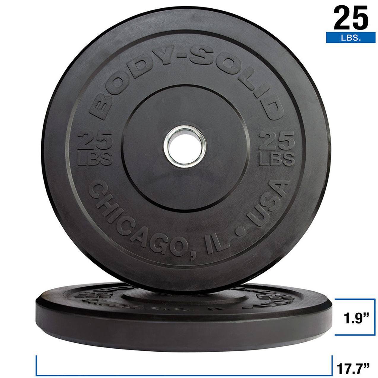 Body Solid Chicago Extreme Bumper Plates 10, 15, 25, 35, 45 lb. - OBPX ...