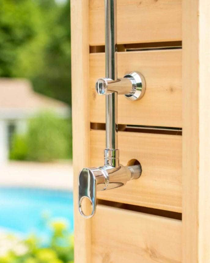 Dundalk Premium White Cedar Outdoor Sierra Pillar Shower CTC105 ...