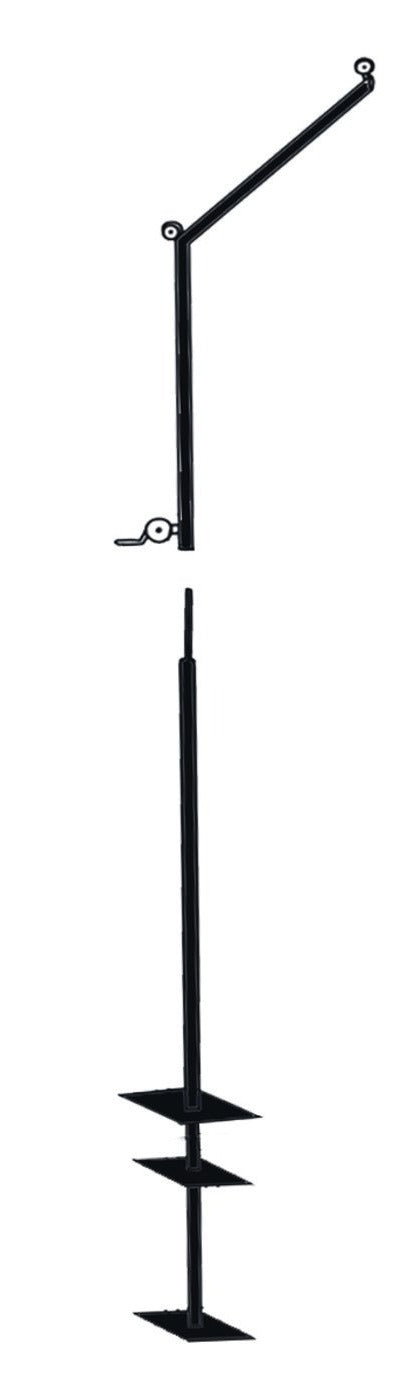 Trigon Sports Cantilever Batting Cage Pole with Winch & Ground Sleeve ...